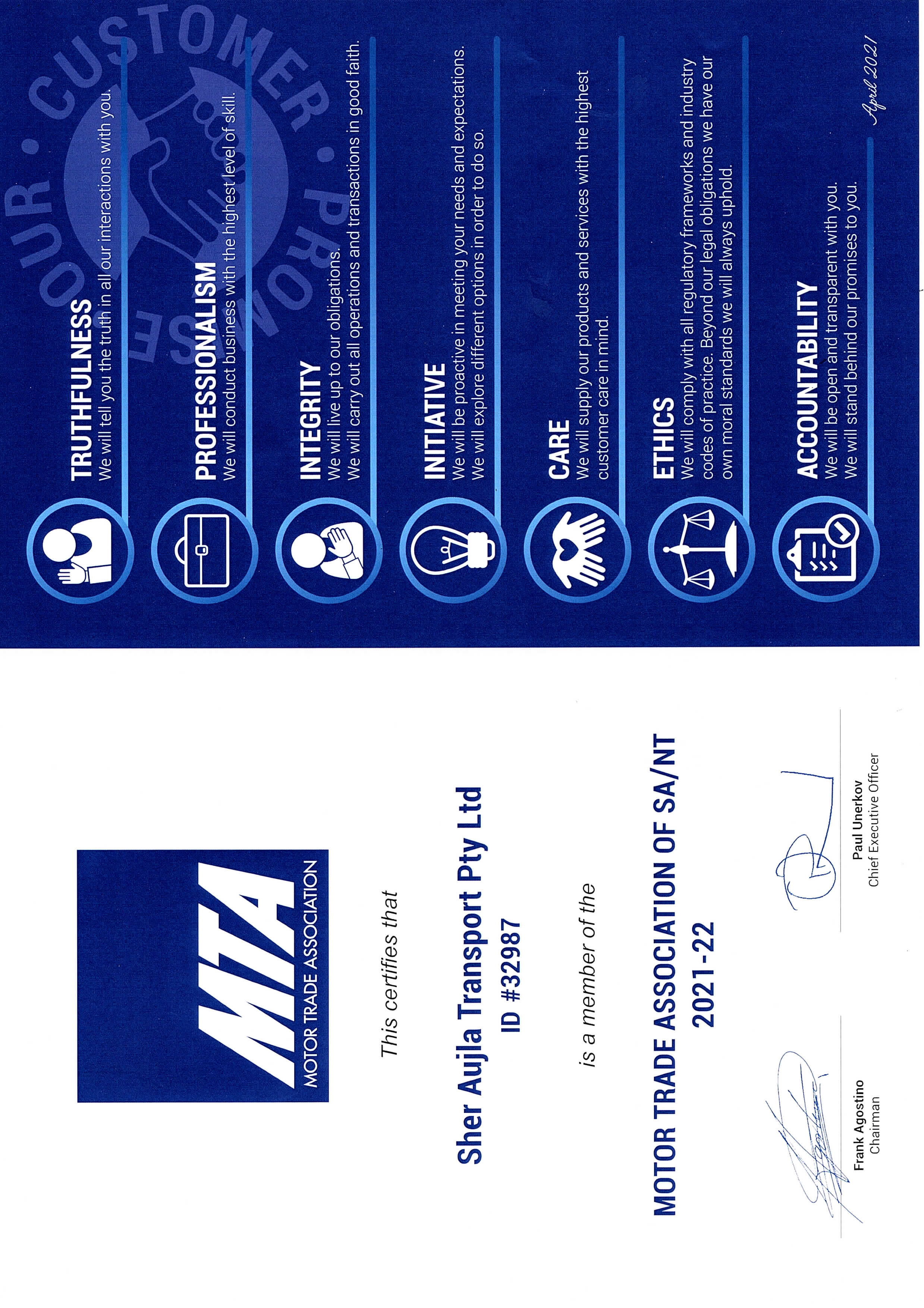 Sher Aujla Transport Pty Ltd